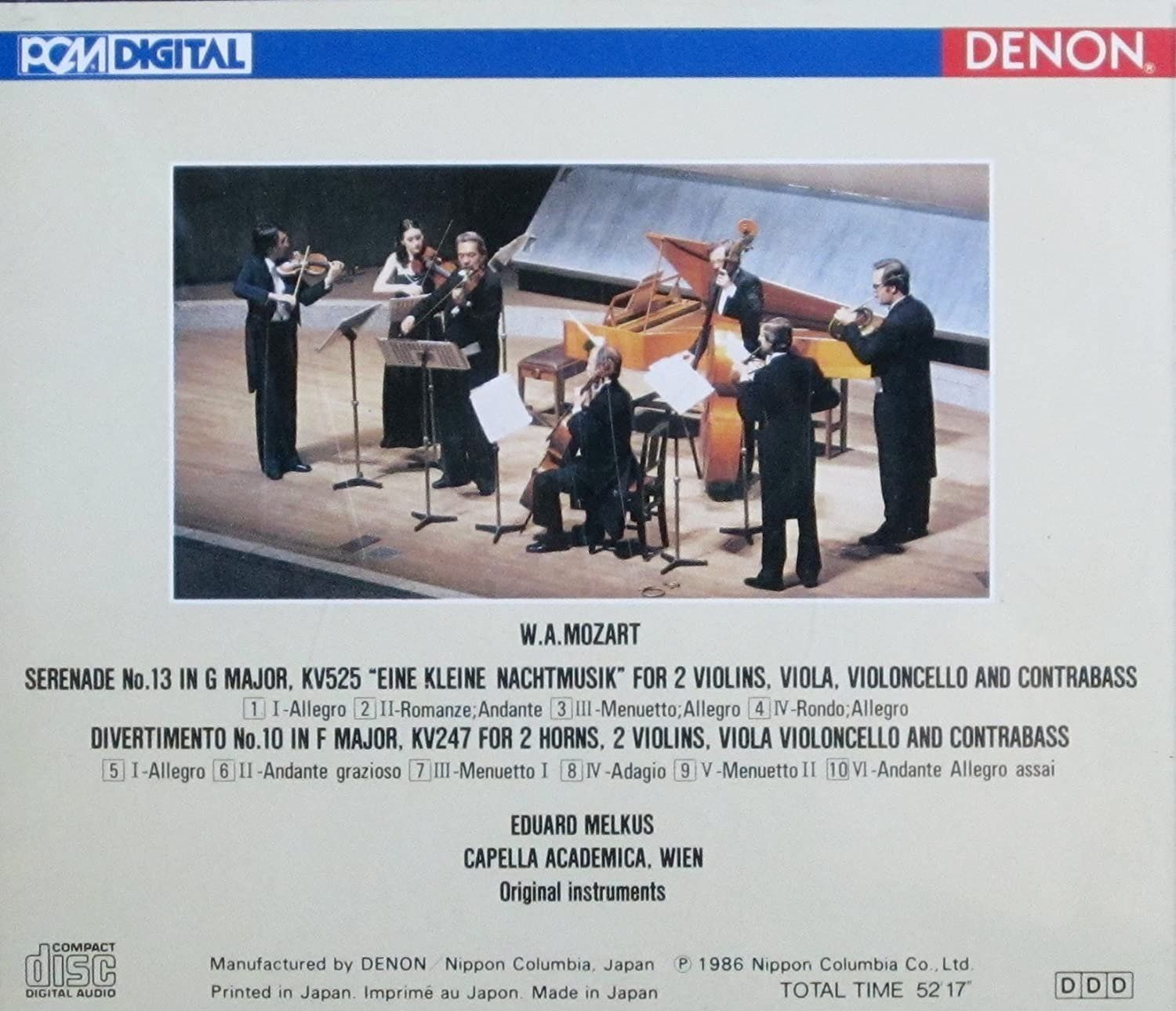 Eine Kleine Nachtmusik - Divertimento no. 10 - Eduard Melkus (D ...