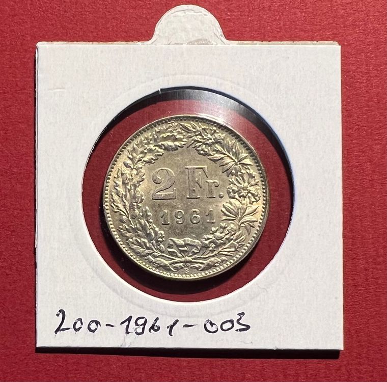 2 Franken Münze 1961 (Gebraucht) in Gstaad für CHF 5 – mit Lieferung auf Ricardo kaufen