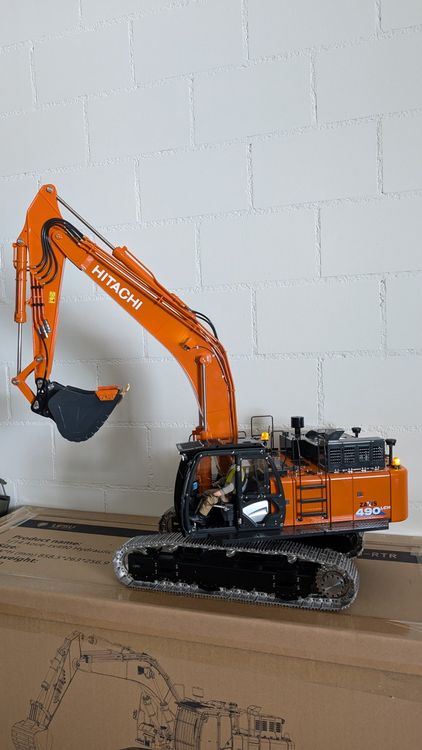 RC Hitachi 490 1:14 Vollausstattung Hydraulik Bagger (Neu (gemäss ...