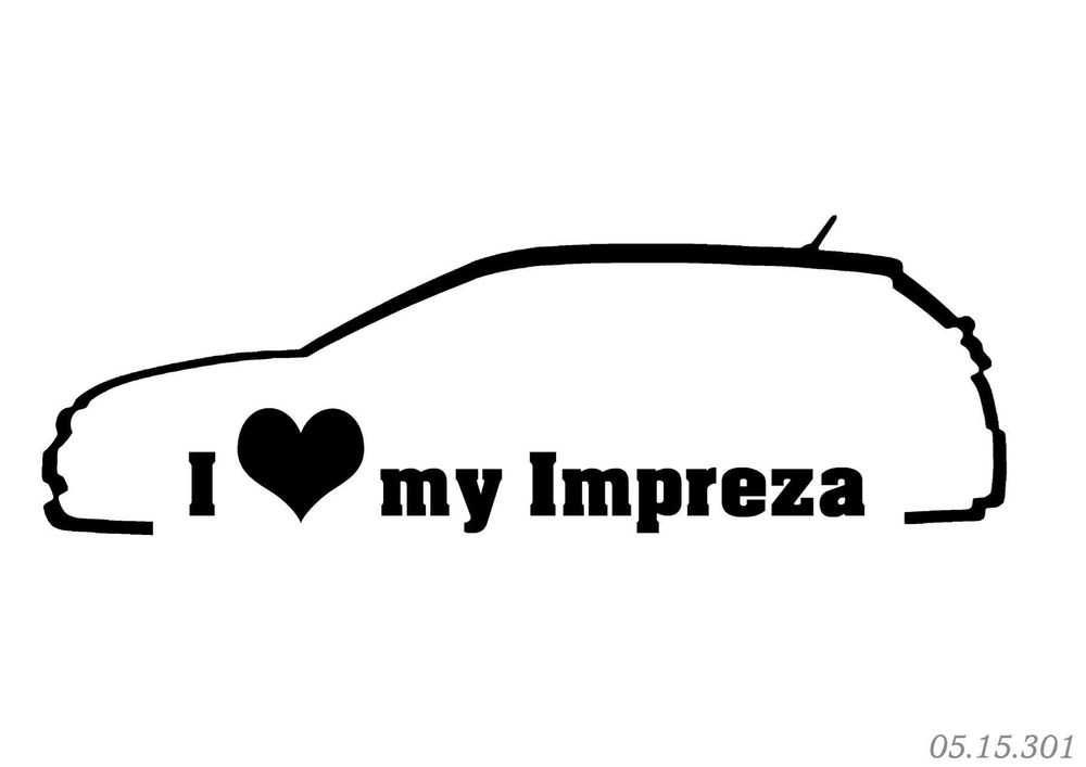Auto Aufkleber I Love my Subaru Impreza | Kaufen auf Ricardo