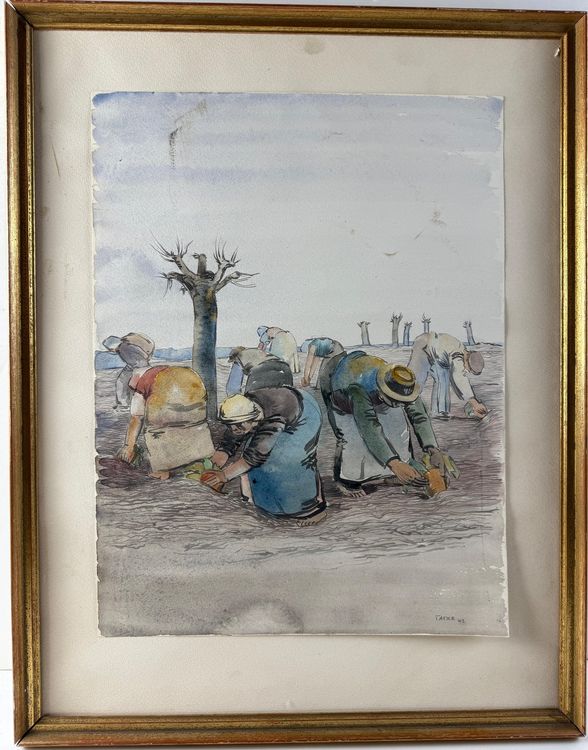 Aquarell Bauern Erntefeld Schweiz Handsigniert (Gebraucht) in Neuhausen am Rheinfall für CHF 10 ...