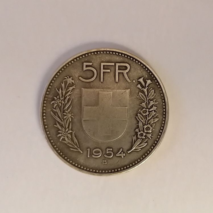 5 Franken Münze Silber 1954 | Kaufen auf Ricardo
