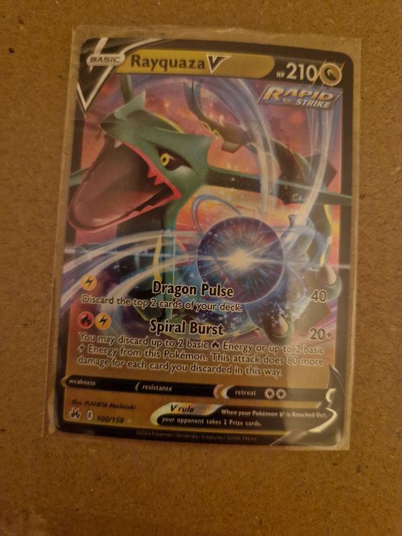 Rayquaza V 100/159 crown zenith pokemon card | Kaufen auf Ricardo