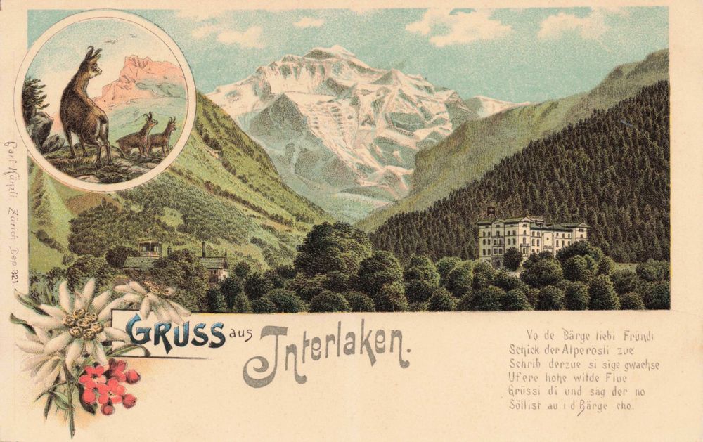 Litho Gruss aus Interlaken | Kaufen auf Ricardo