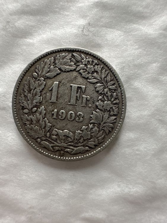 Silbermünze Helvetia 1 Franken 1903 Schweiz Swiss (Gebraucht) in Bern für CHF 4 – mit Lieferung ...