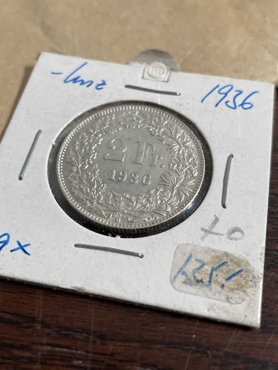 Belle pièce de 2fr année 1936 unz rare (Neu (gemäss Beschreibung)) in lausanne für CHF 70 – mit ...