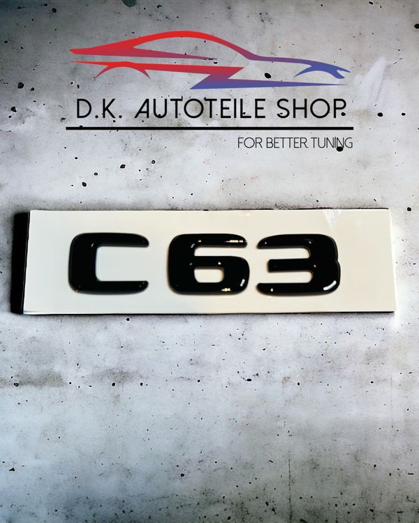 Mercedes AMG C63 Emblem Schriftzug Logo aus ABS NEU schwarz (Neu und ...