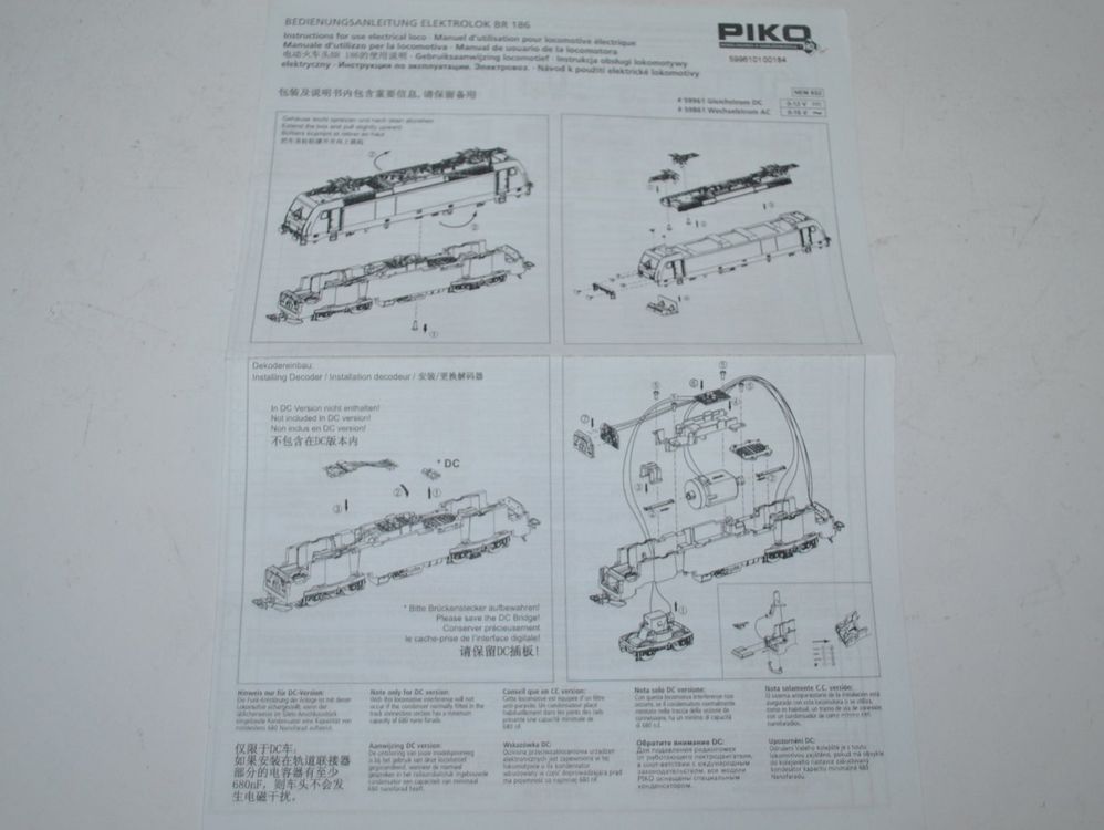 PIKO Betriebsanleitung Railpool/BLS 59961 (MHA928) | Kaufen auf Ricardo