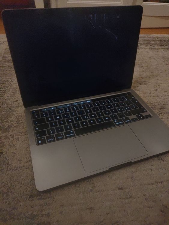 Macbook Pro 2022 -16GB /256GB/M2 - damaged screen for parts (Defekt) in ...