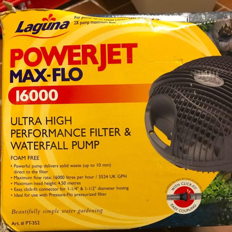 Teichpumpe Laguna Powerjet Max-flo 16000 160W Koi | Kaufen auf Ricardo