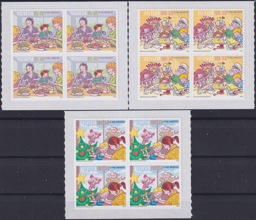 2015, J415A-J417A Viererblock-Serie postfrisch ** Kat: 52.- (Gebraucht ...