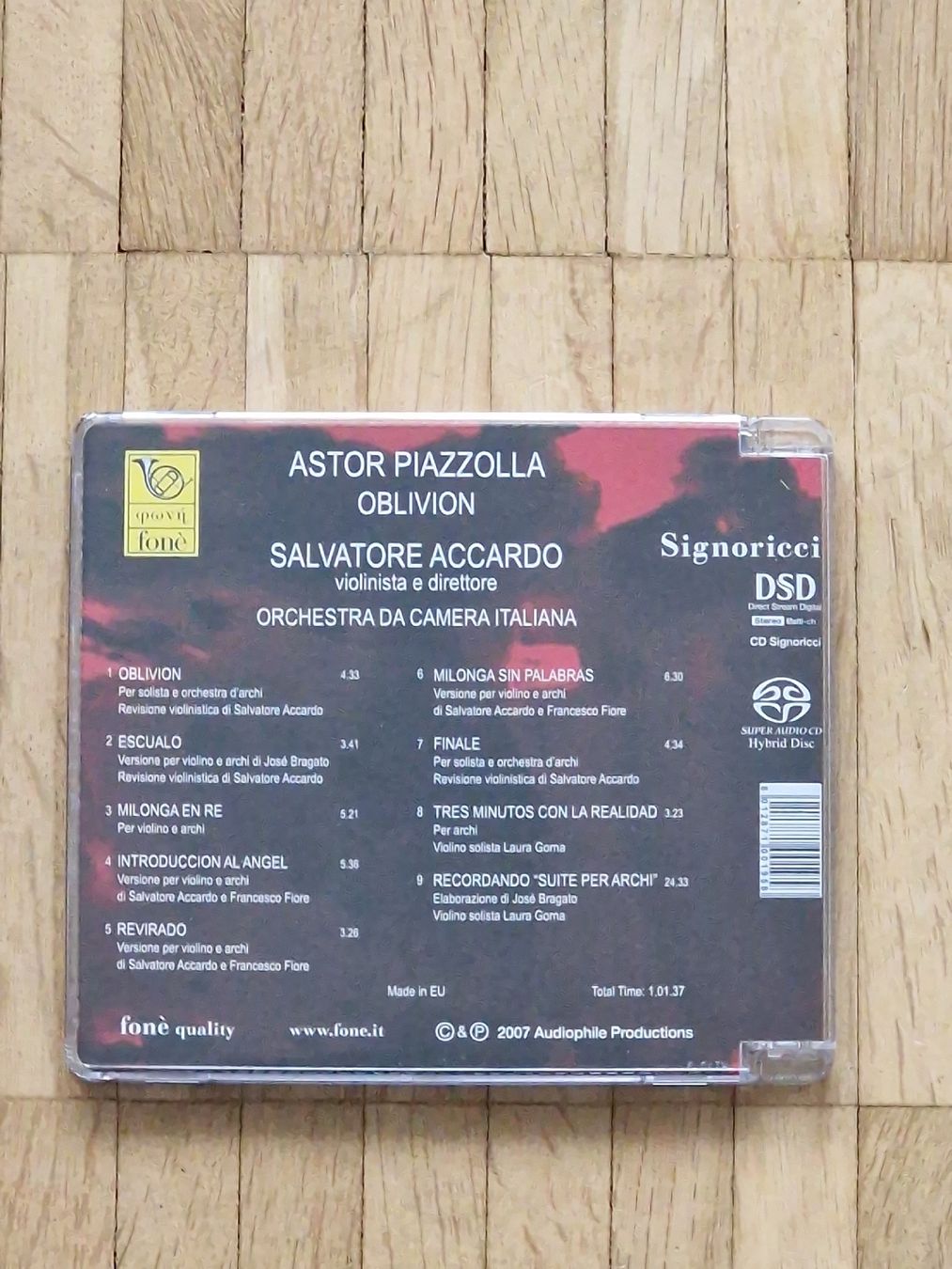 SACD: Astor Piazzolla - Oblivion, Salvatore Accardo (Gebraucht) in ...