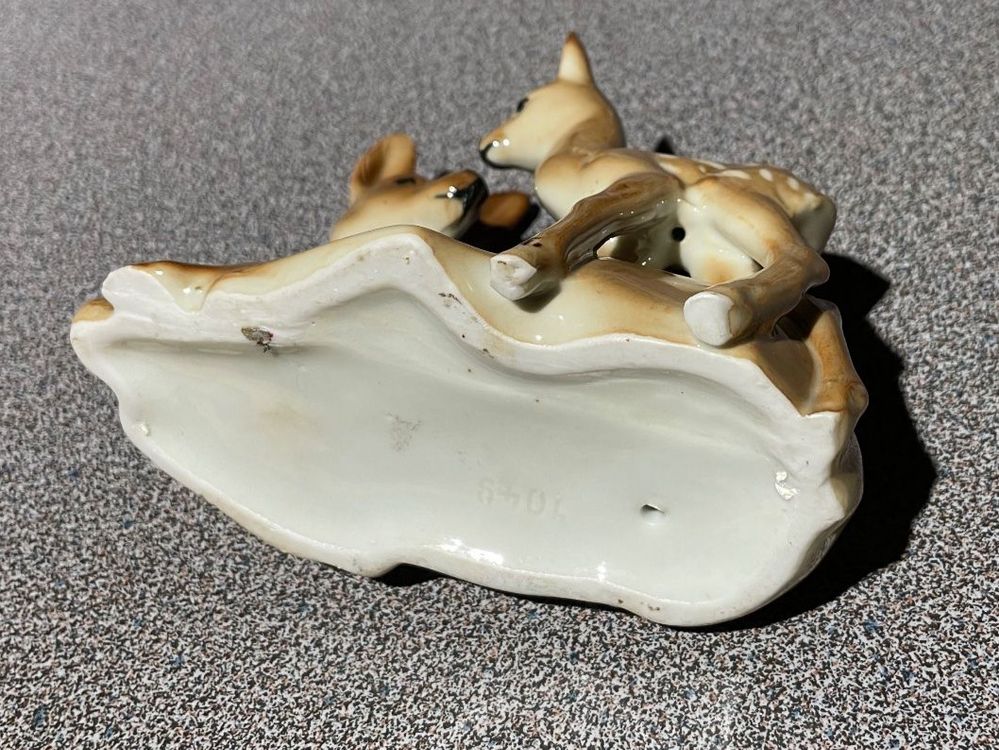 Porzellanfigur Reh mit Kitz | Kaufen auf Ricardo