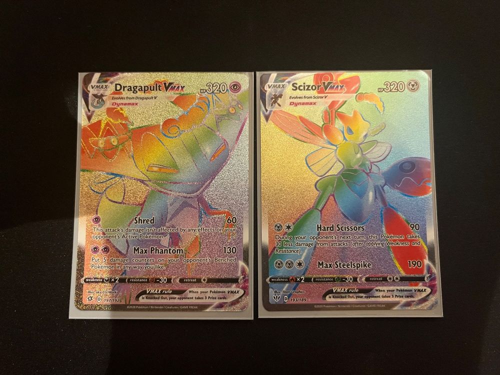 Pokémon Dragapult VMAX rainbow rare/Scizor VMAX rainbow rare (Gebraucht ...