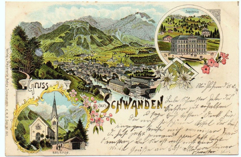 3-Bild LITHO Gruss aus SCHWANDEN (Gebraucht) in Jona für CHF 34.9 – mit Lieferung auf Ricardo kaufen