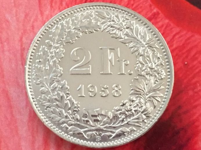2 Franken 1958 vz-unz, nur 0,65 Mio! (Gebraucht) in Elsau für CHF 12 – mit Lieferung auf Ricardo ...