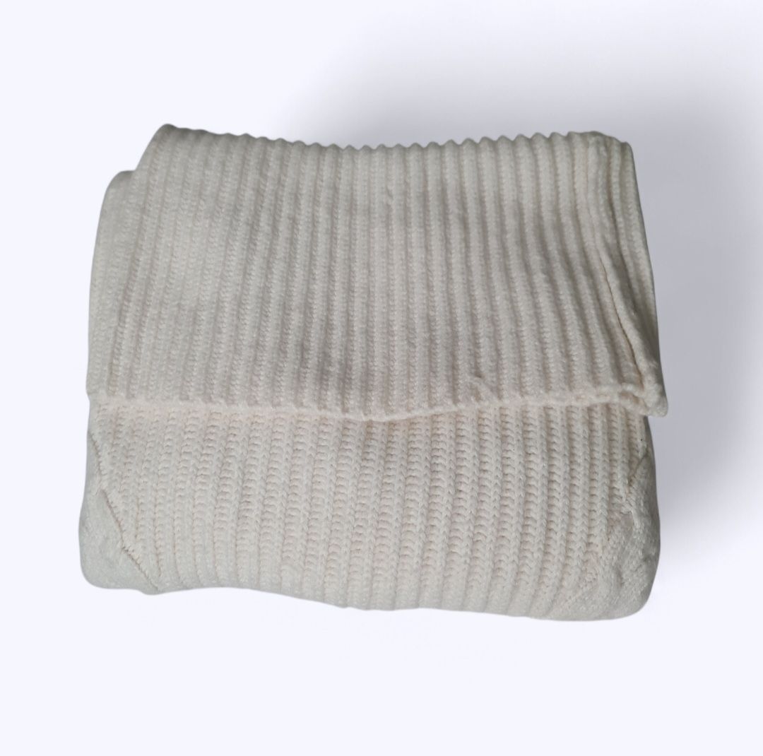 Pull col roulé en maille torsadée - Blanc cassé - Taille M (Neuf (Voir ...