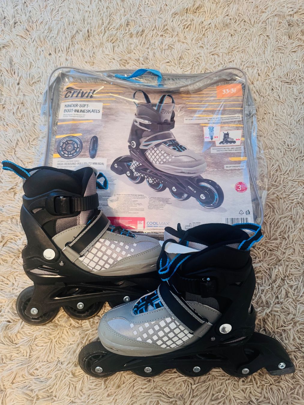 Crivit Inlineskates, Gr. 33-37, Top Zustand, wenig benutzt (Gebraucht ...