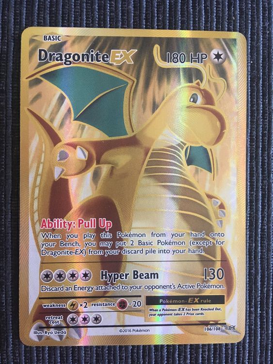 Pokemon Dragonite EX Gold XY Evolutions near Mint | Kaufen auf Ricardo