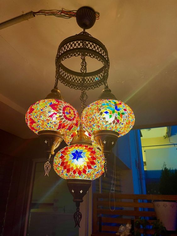 orientalische marokkanische bzw. türkische Glas Mosaik Lampe | Kaufen auf Ricardo