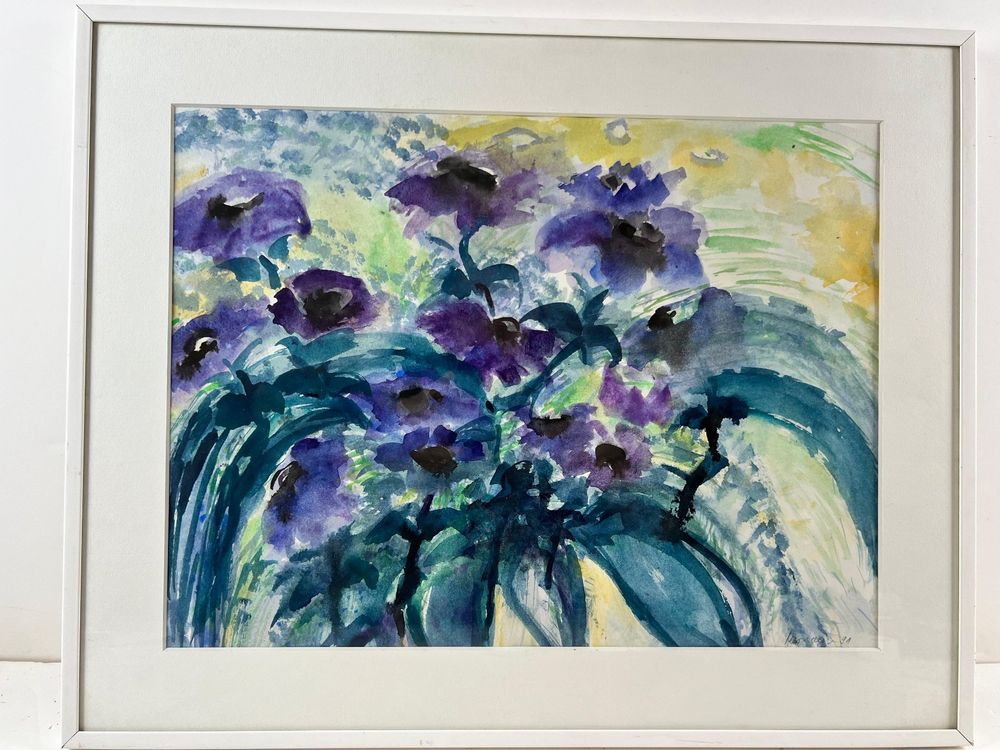Blume Aquarell Handsigniert. | Kaufen auf Ricardo