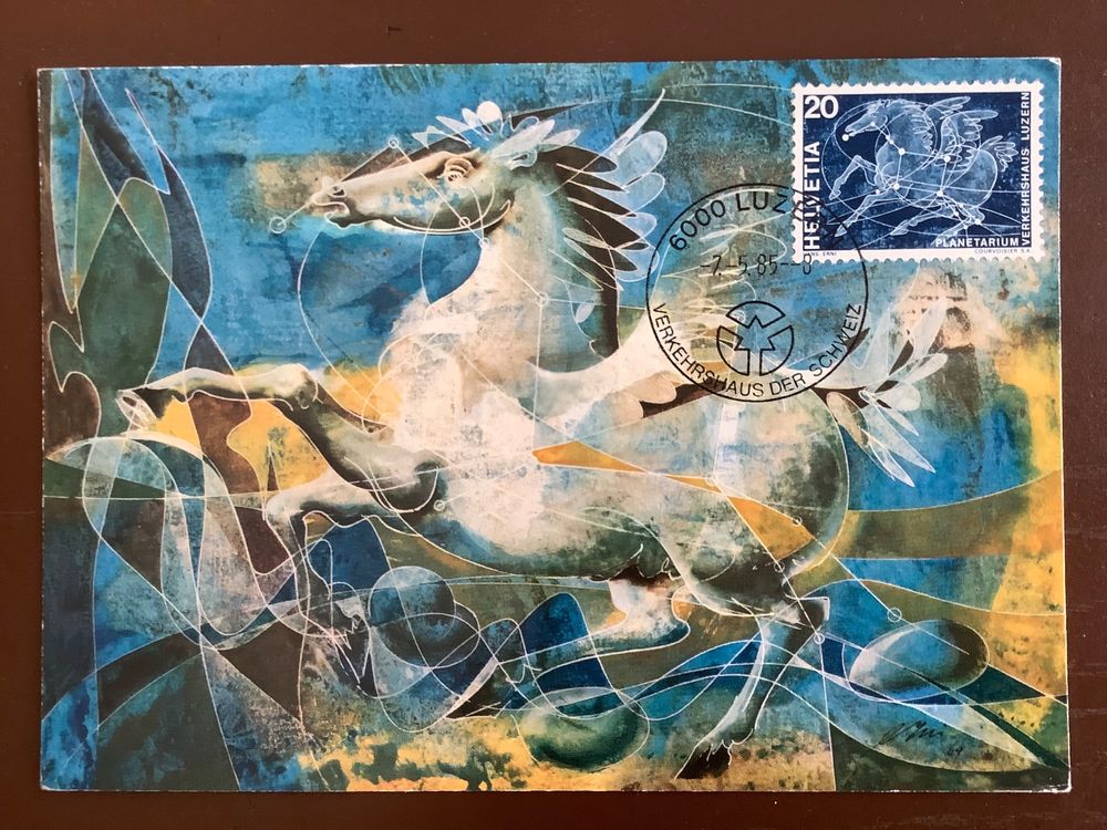 Maximumkarte Hans Erni Pferd Planetarium Luzern 1985 | Kaufen auf Ricardo