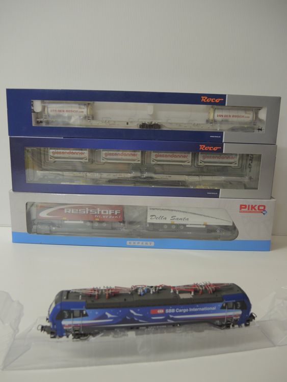 Z27: Piko SBB Vectron DC mit Doppeltragwagen (Neu und originalverpackt ...