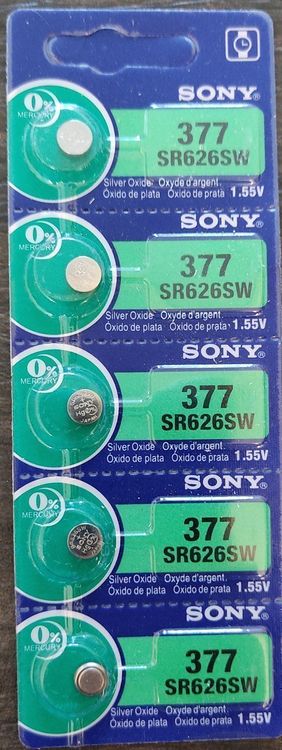 5x SR626SW Knopfbatterien von SONY (Neu und originalverpackt) in Biel/Bienne für CHF 5.5 – mit ...