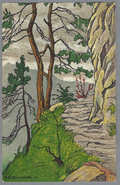 1924, BEATUSHÖHLEN, SCHÖNE KÜNSTLER-LITO SIGN. SCHLATTER (Gebraucht) in ...