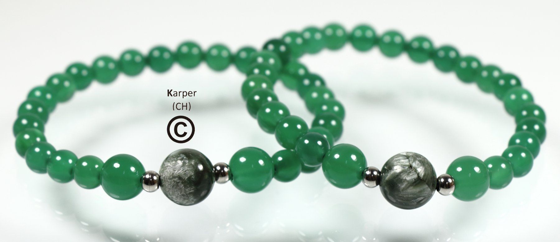 Achat Grüne, Seraphinit / Agate verte, Séraphinite, x 1 (Neu und ...