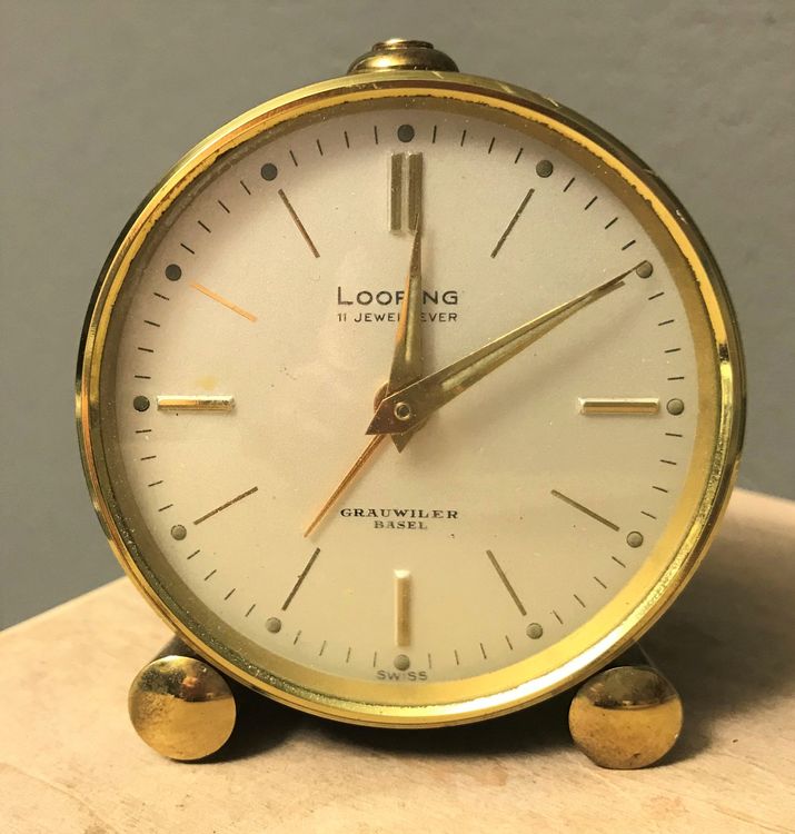 Alter Wecker mechanisch LOOPING weinrot - vintage (Gebraucht) in ...