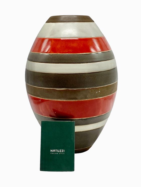 Grand vase en céramique émaillée multicolore Natuzzi Italie (Gebraucht ...