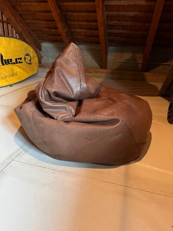 Grosser Designer Leder-Sitzsack (Zanotta Sacco Sitzsack) (Gebraucht) in ...