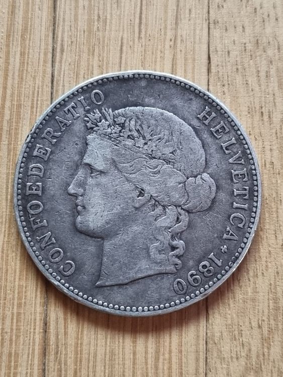 5 Franken 1890 Frauenkopf - selten (Gebraucht) in Mels für CHF 110 – mit Lieferung auf Ricardo ...
