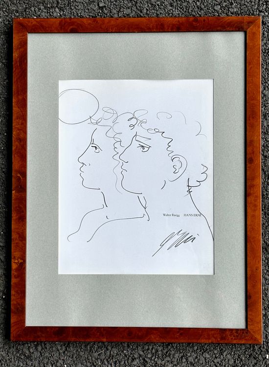 Hans Erni Zeichnung original gerahmt | Kaufen auf Ricardo