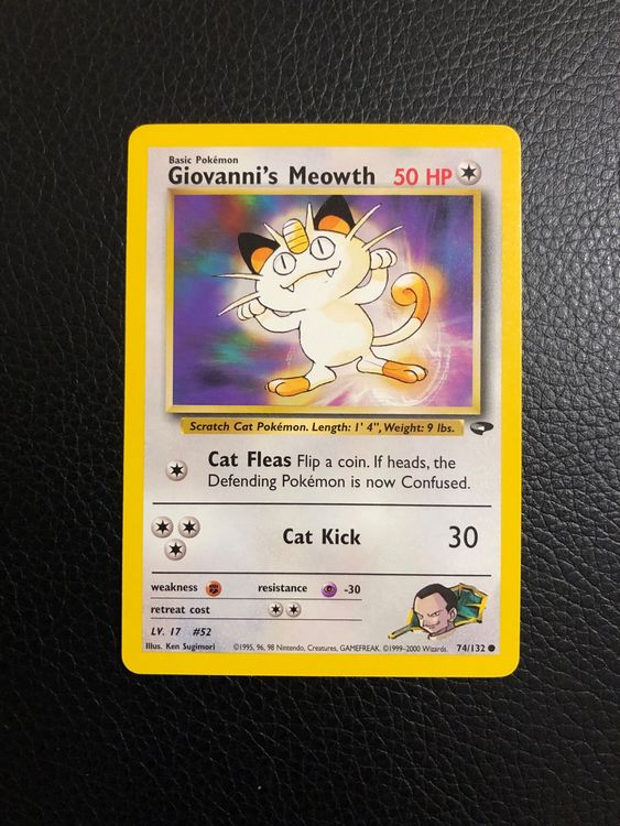 Gym Challenge Giovanni’s Meowth 74/132 NM Ab 1 (Gebraucht) in Paradiso ...