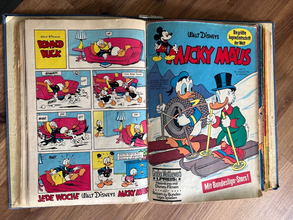 1965 Micky Maus Hefte im Original Sammelordner Donald Duck (Gebraucht) in Gysenstein für CHF 89 ...