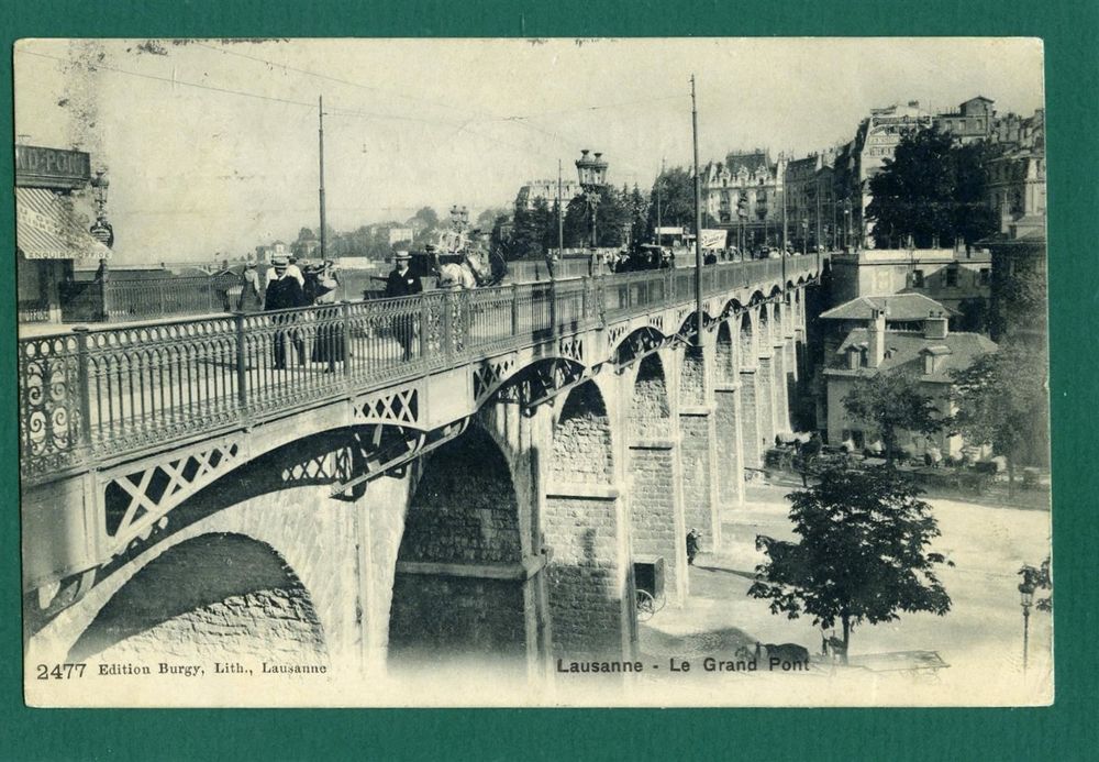 Lausanne, Le Grand Pont, 1905, belebt (Gebraucht) in Sargans für CHF 1 – mit Lieferung auf ...