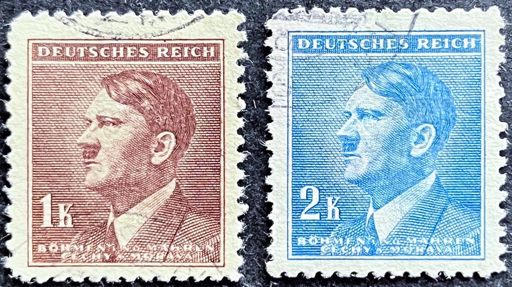 2 seltene Briefmarken Deutsches Reich mit Hitler (Gebraucht) in Chiasso für CHF 3 – mit ...