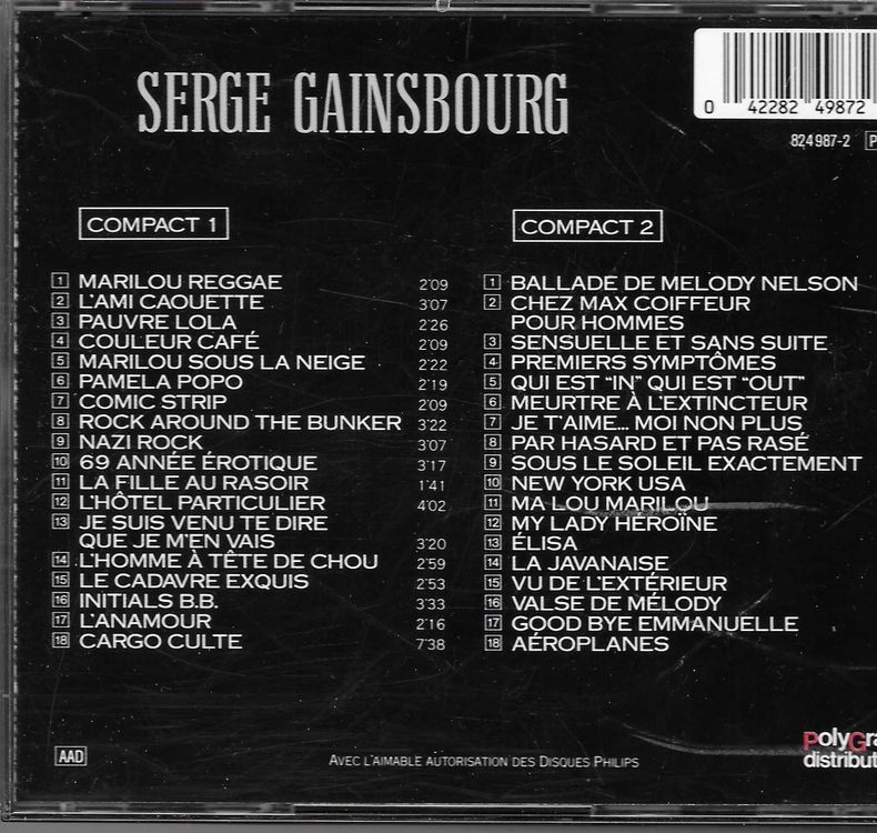 SERGE GAINSBOURG - VERSIONS ORIGINALES COFFRET 2 CD | Kaufen auf Ricardo