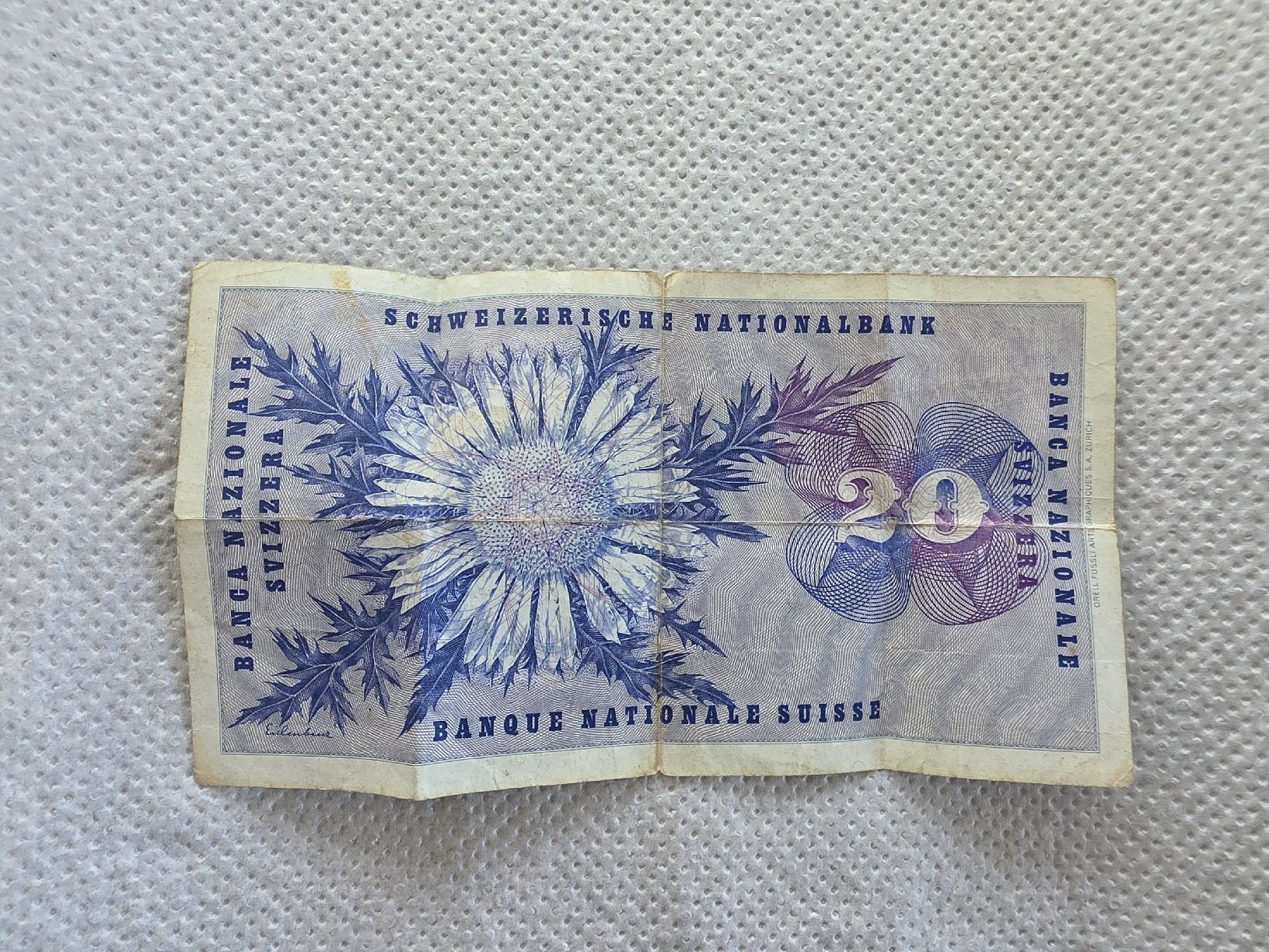 Schweizer 20 Franken Note, Serie 79X, Jahr 1971, Rarität (Gebraucht) in ...