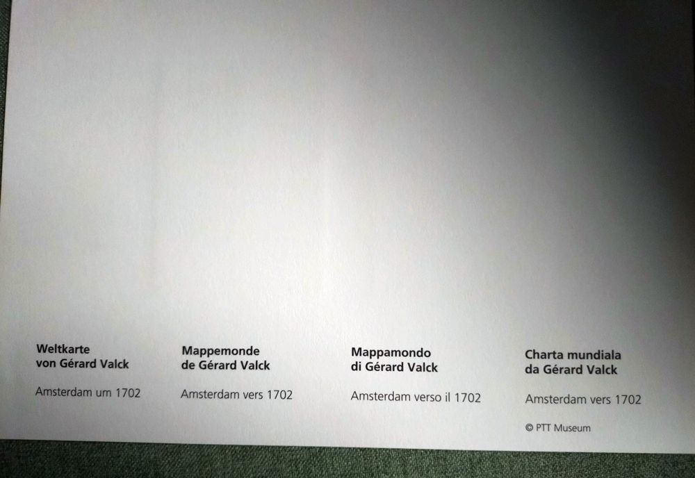 Weltkarte Gerard Valck von 1702 + Briefmarken PTT 1992 (Neu (gemäss ...