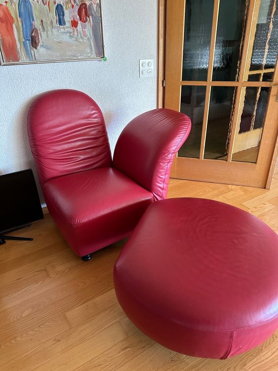 Designer Sessel 2 teilig rot | Kaufen auf Ricardo