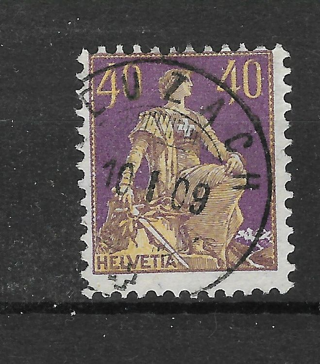 1908-1940 HELVETIA MIT SCHWERT NR.107 TYP1 GEST. SBK120 FR (Gebraucht) in Buttikon SZ für CHF 8 ...