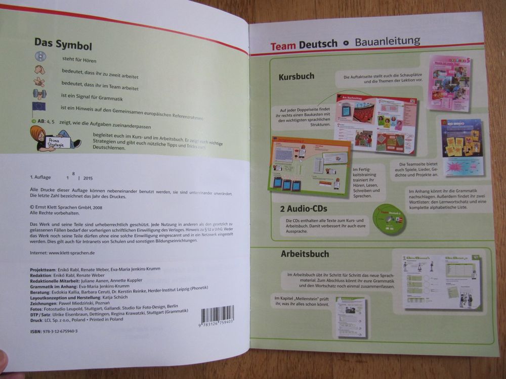 Team Deutsch - Deutsch für Jugendliche 1/A1, mit 2 Audio CDs (Neu ...