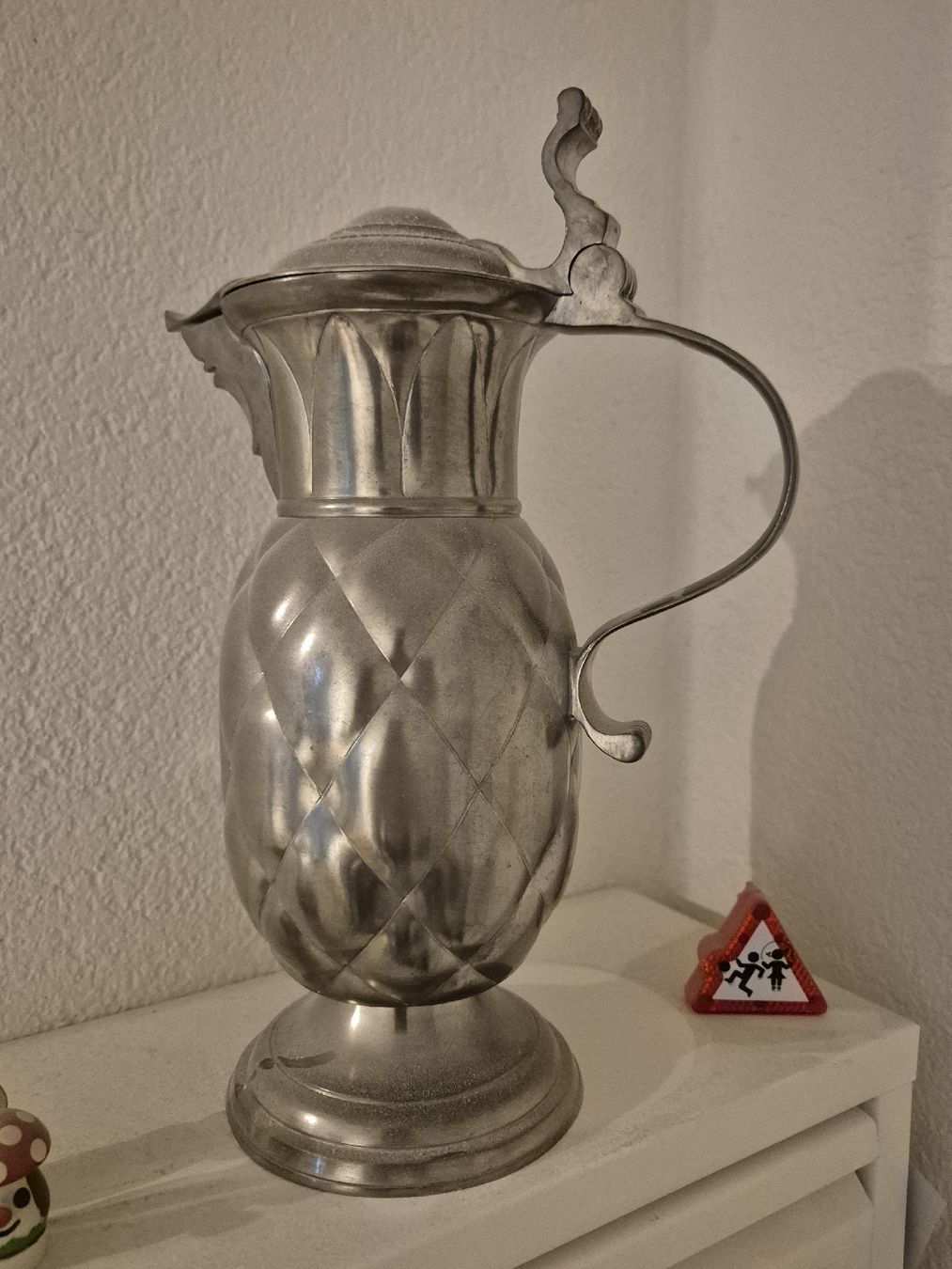 Antike vermutlich Zinnkanne mit Deckel, Vintage Krug, Top! (Gebraucht ...