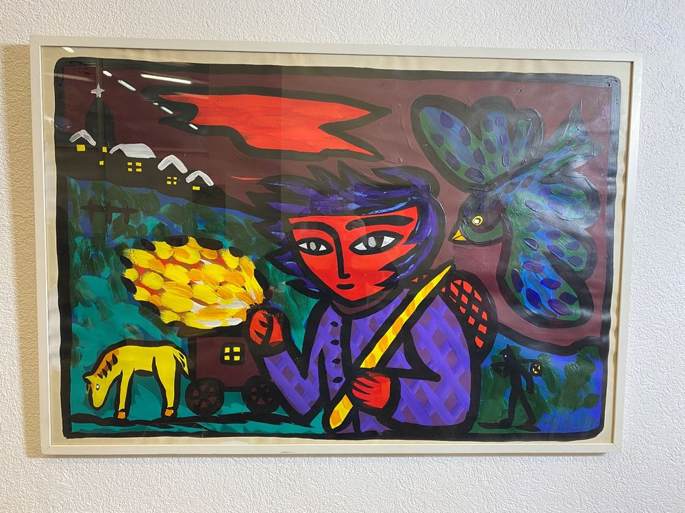 Rémi BLANCHARD (1958-1993) acrylique/papier 109/74 cm | Kaufen auf Ricardo