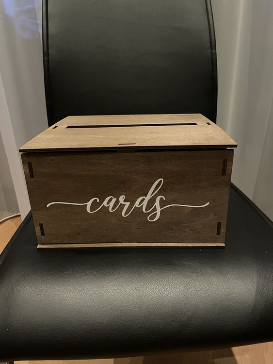 Holz Kartenbox "Cards" für Hochzeit oder Geburtstag! (Neu (gemäss ...