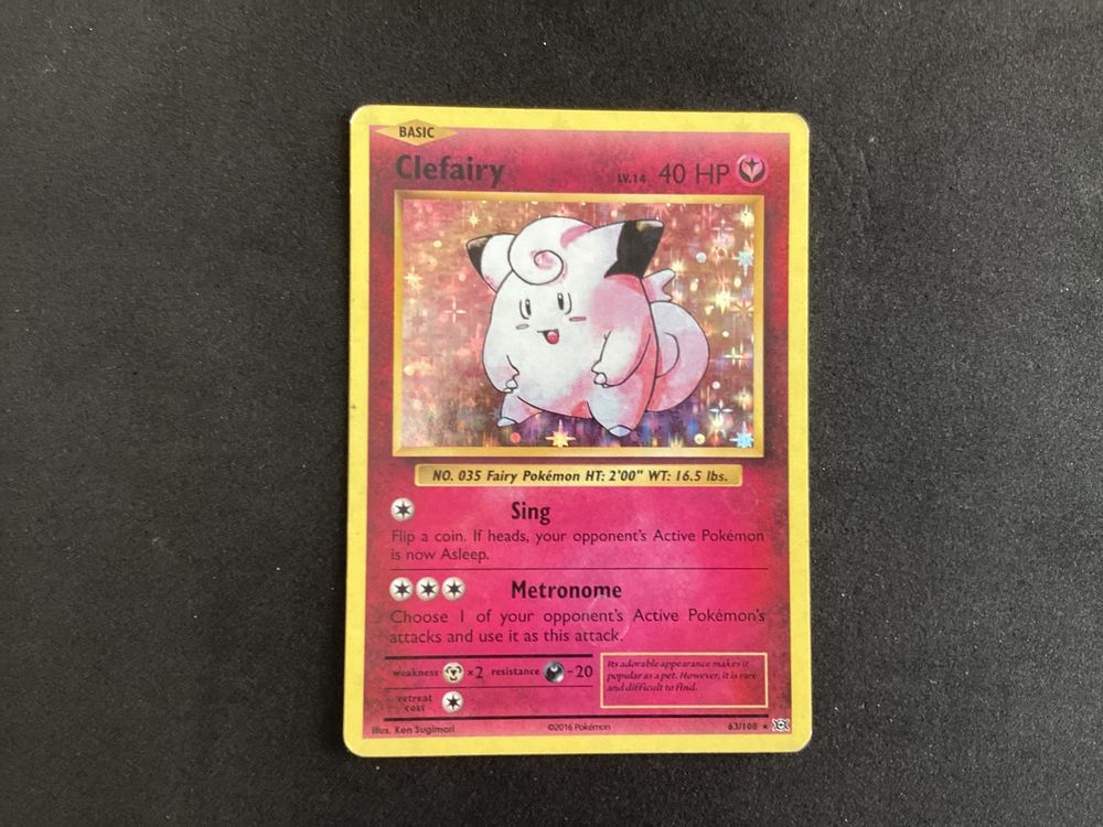 Clefairy Holo 63/108 XY Evolutions Eng Lp-Played ab 1 (Gebraucht) in Niederuzwil für CHF 1 – mit ...