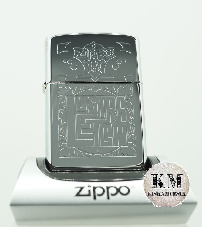ZIPPO® LUSTRE ETCH - CHROME - EMBOSSED - 1996- UNGEZÜNDET (Neu (gemäss ...